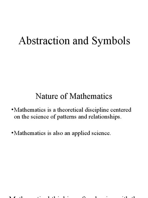 Abstraction And Symbols Pdf Mathematics Inequality Mathematics