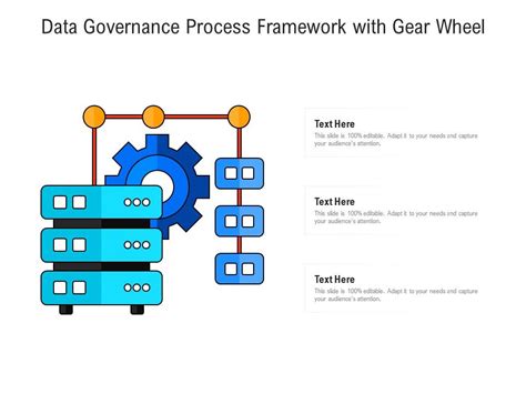 Data Governance Process Framework With Gear Wheel Presentation Graphics Presentation