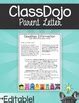 ClassDojo Parent Letter By New Trick Babe TPT