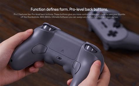 8bitdo Pro 2 Controller Wide Compatibility 2 Pro Back Paddle Buttons Mode Switch Button