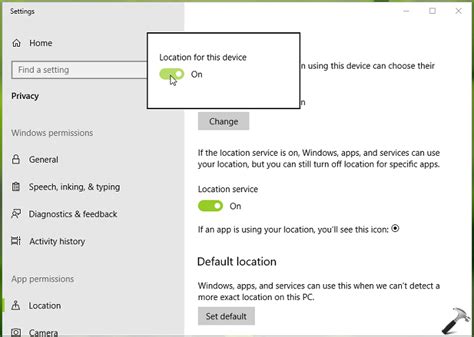 How To Enable Disable Location Services In Windows