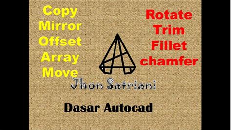 Modify Autocad Modify Menggunakan Copy Mirror Offset Array Move