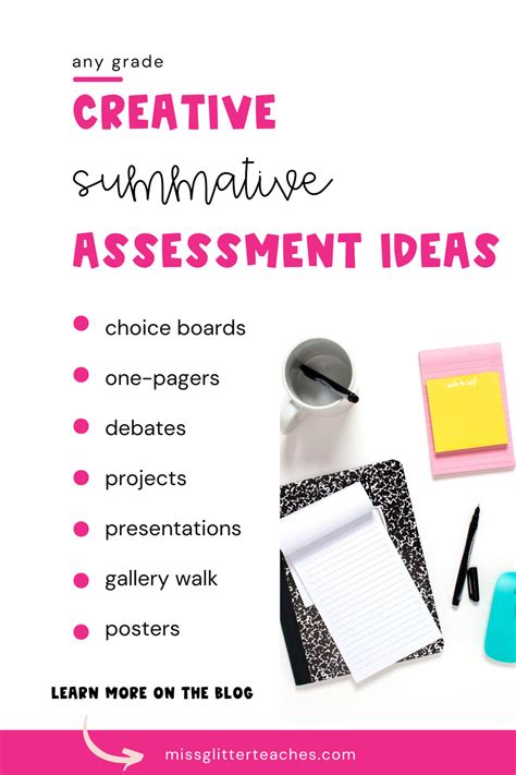 5 Easy And Fun Summative Assessment Ideas Miss Glitter Teaches
