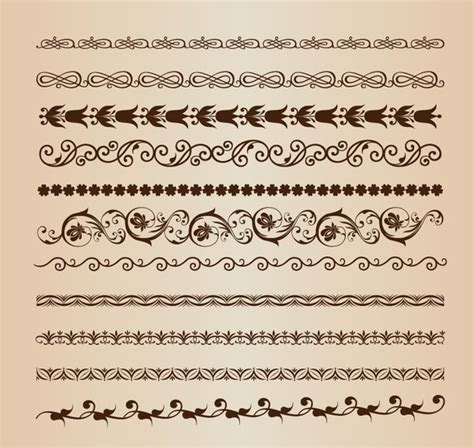 Vector Set Of Border Elements Vectors Images Graphic Art Designs In Editable Ai Eps Svg Cdr