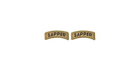 U S Army Sapper Ocp Tab With Hook Fastener Pair Sta Brite Insignia Inc