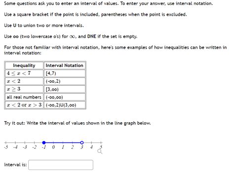 Solved Some Questions Ask You To Enter An Interval Of