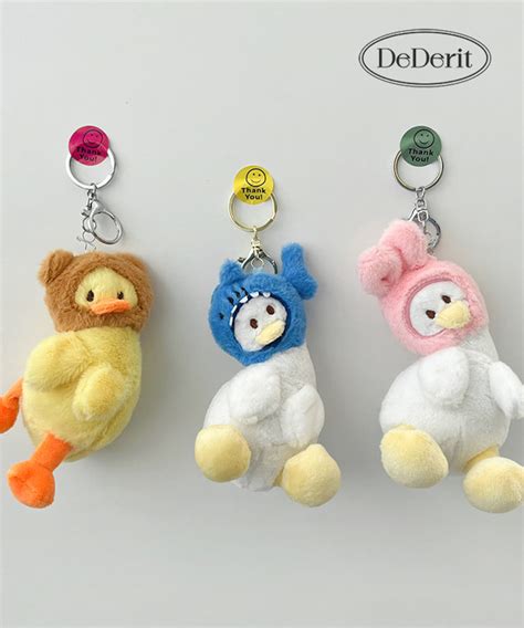 11할인헬멧 삐딱한 오리 키링 열쇠고리 우정 커플 가방 차키 키홀더 생일 선물 에이블리