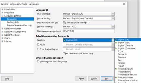 Can T Get Libreoffice To Keep English Setting In Spelling None English Ask LibreOffice