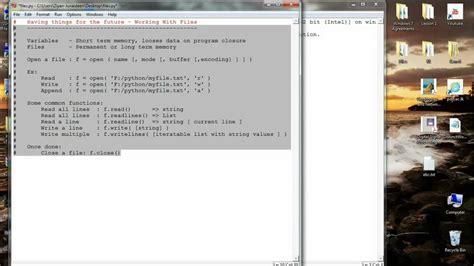 Python Basics Lesson 7 Working With Files Saving For The Future Youtube