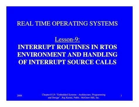 Pdf Interrupt Routines In Rtos Environment Lesson Interrupt Routines In Rtos