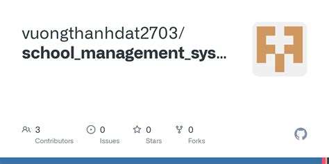 Github Vuongthanhdat School Management System