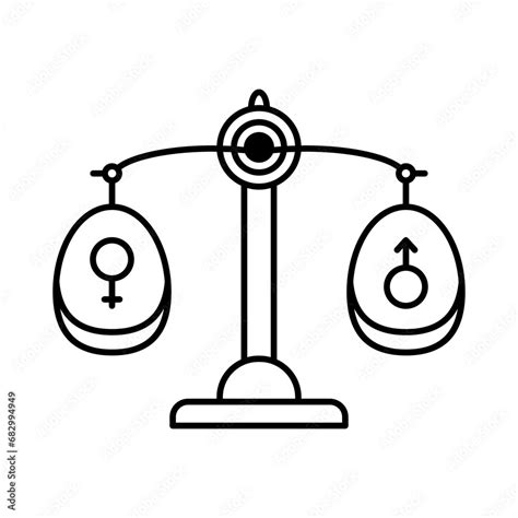 Gender Equality Icon The Male Symbol And The Female Symbol Are