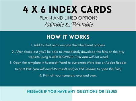 Printable X Index Card Printable Note Cards Printable Index Cards Blank Index Cards Index