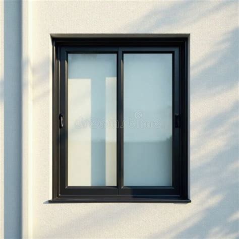 Modern Black Steel Window Frame Thin Lines Sharp Angles Border