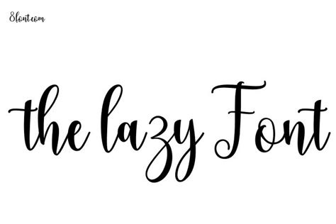 The Lazy Font Free Font Download