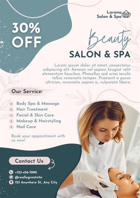 Free And Printable Massage Flyer Templates Canva
