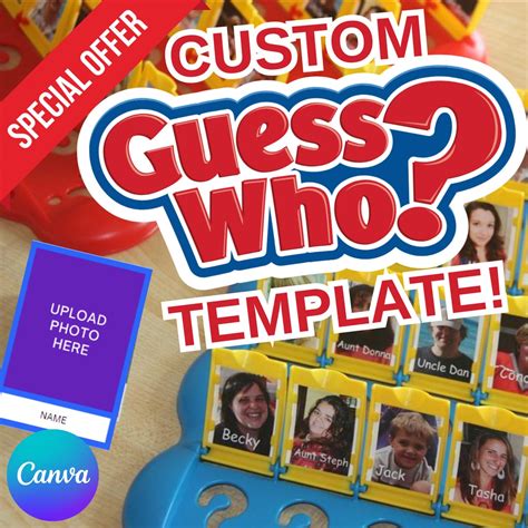 Guess Who Template Editable Printable Custom Guess Who Game Etsy Uk