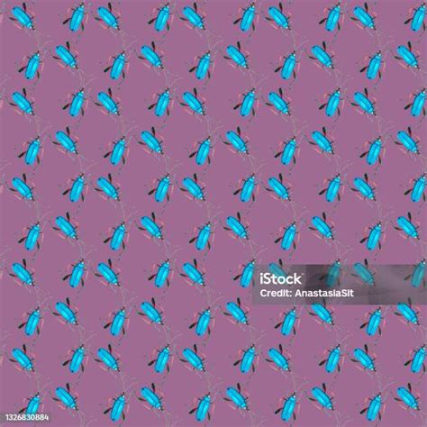 수채화 패턴 곤충 미지 무당 벌레 손으로 그린 그림 매끄러운 종이 패턴 및 원활한 배경 패브릭과 종이 또는 스크랩북에 인쇄하는