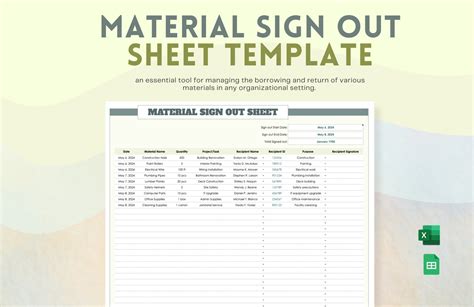 Key Sign Out Sheet Template In Google Docs Word Excel Apple Pages Apple Numbers Google