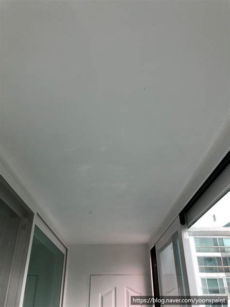 베란다 누수로 인한 아랫층 퍼티작업과 페인트칠 작업 네이버 블로그