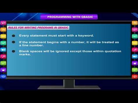 Programming With Qbasic Important Terms Of Qbasic Video Lecture Computer Science For Class
