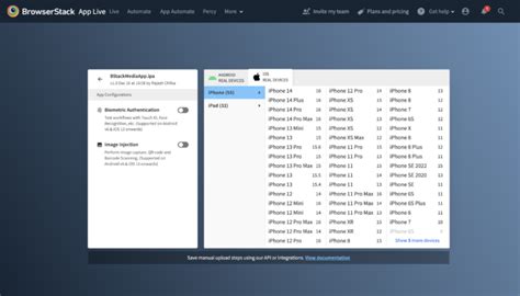 how to test app on iphone using xcode browserstack
