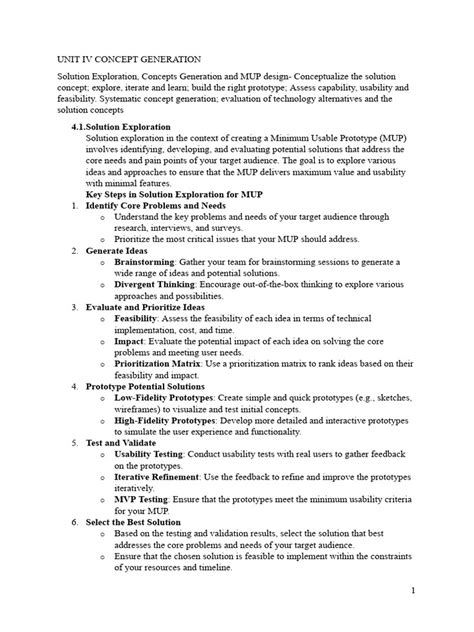 unit iv concept generation docx pdf usability prototype
