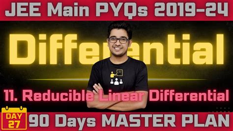 Differential Equation Jee Main Pyqs Reducible Linear Differential