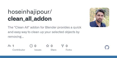 Github Hoseinhajipourcleanalladdon The Clean All Addon For Blender Provides A Quick And