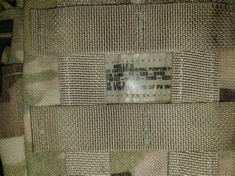 Us Military Ocp Camouflage Pattern Molle Canteen General Purpose Pouch