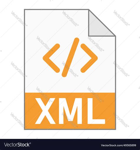 Modern Flat Design Of Xml File Icon For Web Vector Image