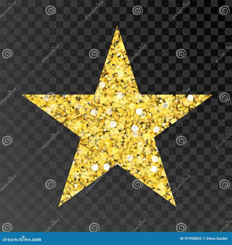 Gold Glitter Vector Star Golden Sparcle Star Stock Vector Illustration Of Black Christmas