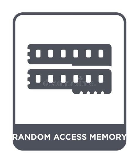 Random Access Memory Icon In Trendy Design Style Random Access Memory Icon Isolated On White