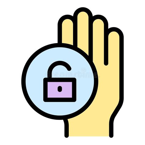 Verification Palmprint Icon Vector Flat Stock Vector Illustration Of Registration Palm 284519236