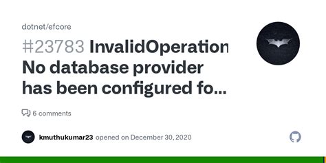 Invalidoperationexception No Database Provider Has Been Configured For This Dbcontext Blazor