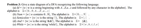 Solved Problem 3 Give A State Diagram Of A DFA Recognizing Chegg Com
