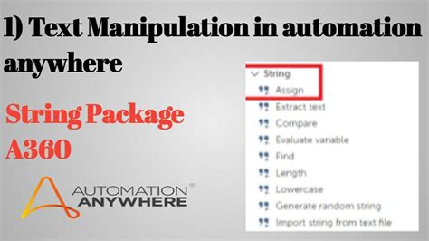 Text Manipulation In Automation Anywherea Complete Guide