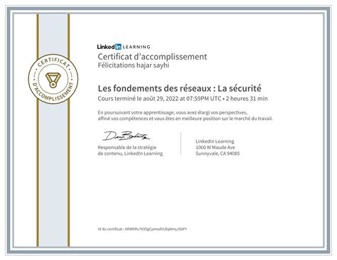 Hajar Sayhi On Linkedin Certificate Of Completion