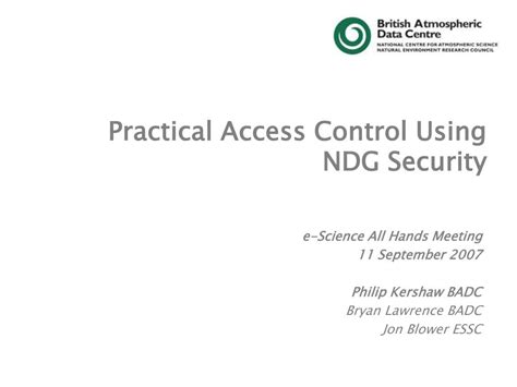 PPT Practical Access Control Using NDG Security PowerPoint Presentation ID