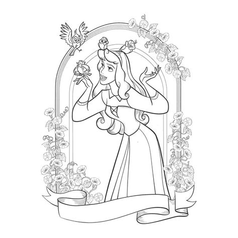 Раскраска Спящая красавица распечатать или скачать