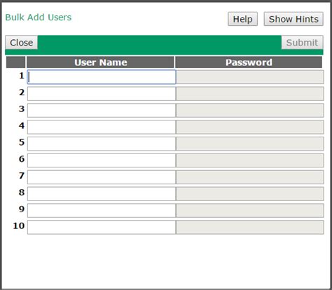 Bulk Add Users