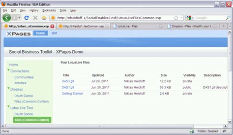 Access Files From Dropbox And Lotuslive In Xpages Niklas Heidloff