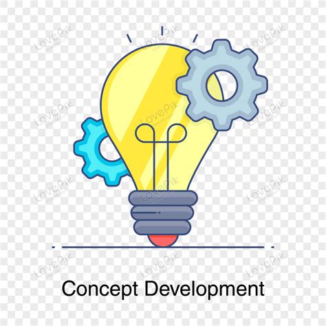 아이디어 생성 아이콘 개념 개발 벡터의 평면 아이콘 Png 일러스트 무료 다운로드 Lovepik