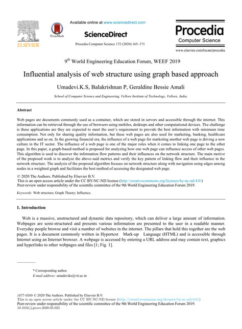 Pdf Influential Analysis Of Web Structure Using Graph Based Approach