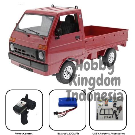 Jual Rc Wpl D22 D32 Red Daihatsu Truck Cargo Pickup 110 2wd Rc Mobil