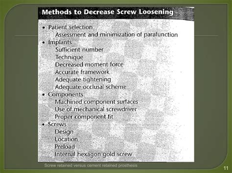 Screw Retained Vs Cement Retained Prosthesispptx