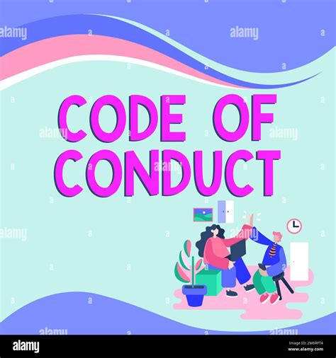 Text Caption Presenting Code Of Conduct Business Showcase Ethics Rules Moral Codes Ethical
