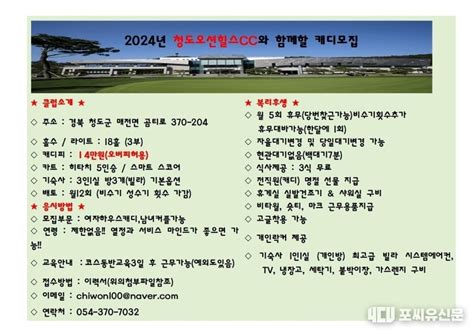 캐디구인 청도 오션힐스 Cc