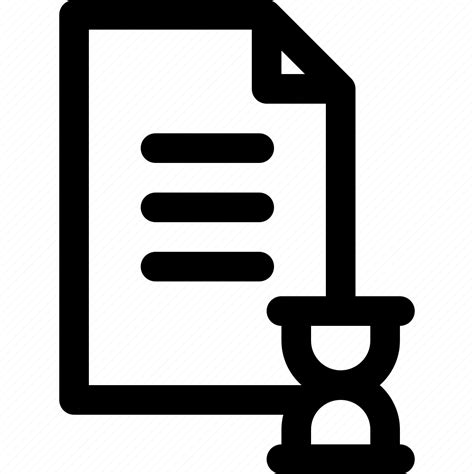 Pending Task Document Delay Hourglass Icon Download On Iconfinder