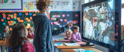 Interactive Smart Classroom With Iot In Education Premium Ai